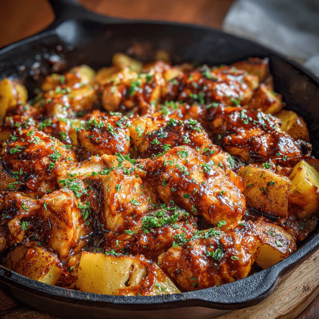Easy BBQ Chicken Potato Skillet