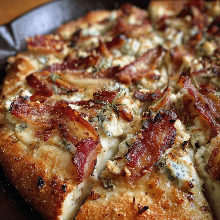 Blue Cheese and Bacon Pizza